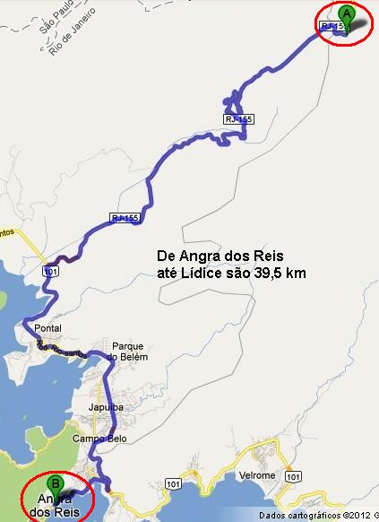 Pousada Recanto de Lídice: Localização