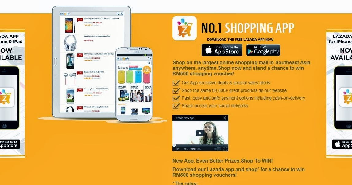 Lazada online shopping is available in Android and iOS smartphone ...