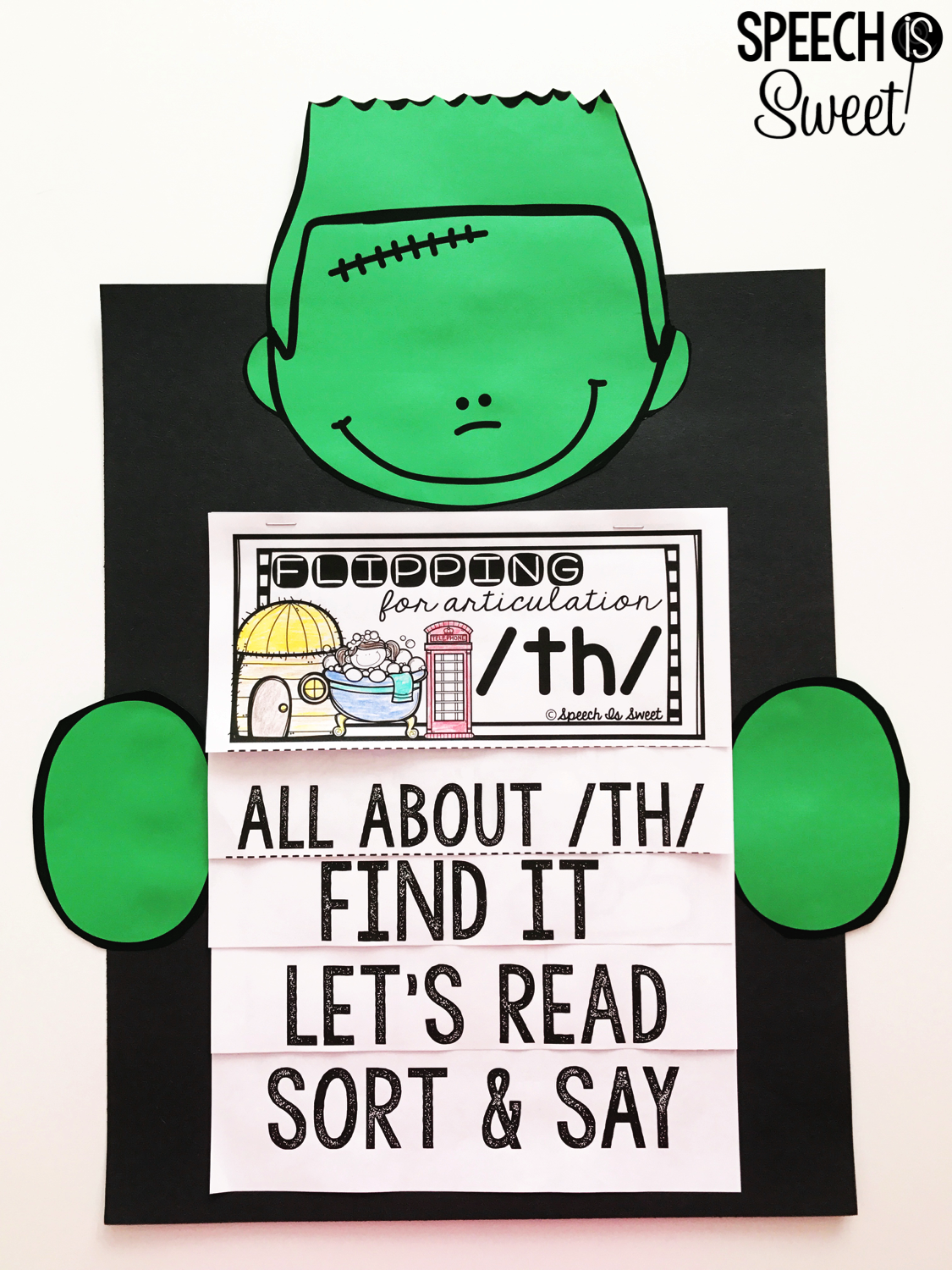 Halloween Speech Therapy Worksheet Buddies Freebie - Speech is Sweet