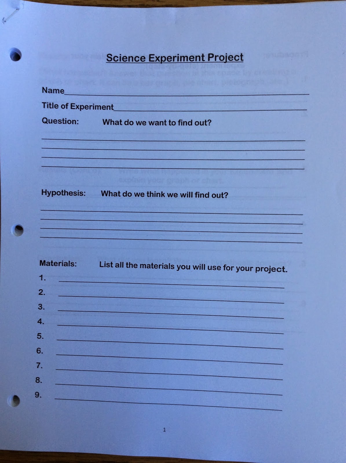 Room 23: Science Fair Papers