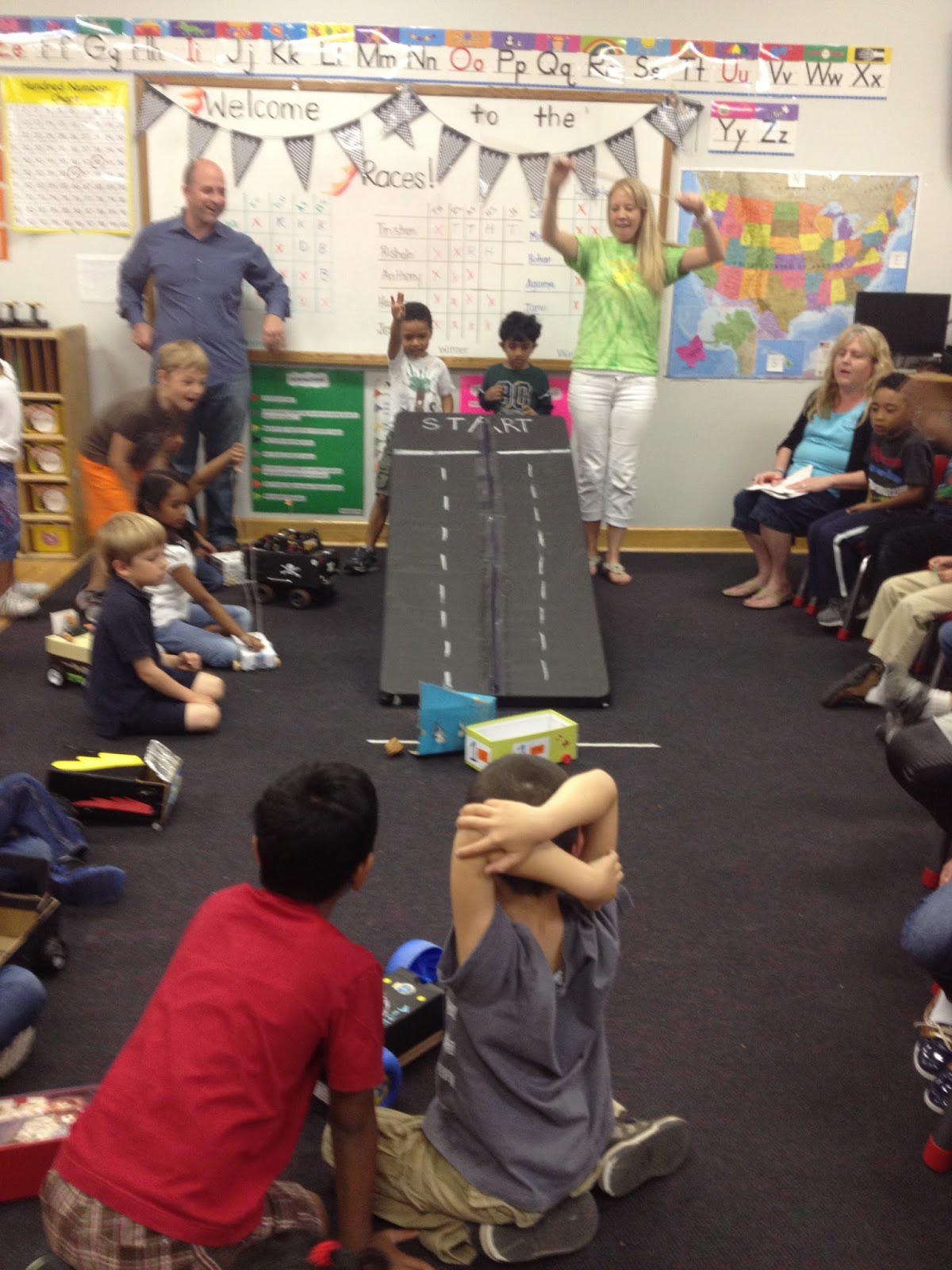 TattleTales: A Kindergarten Blog: Shoebox Car Derby (motion and gravity)