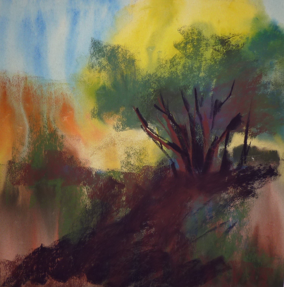 Painting My World: 10 Steps to a Yellow Tree Painting