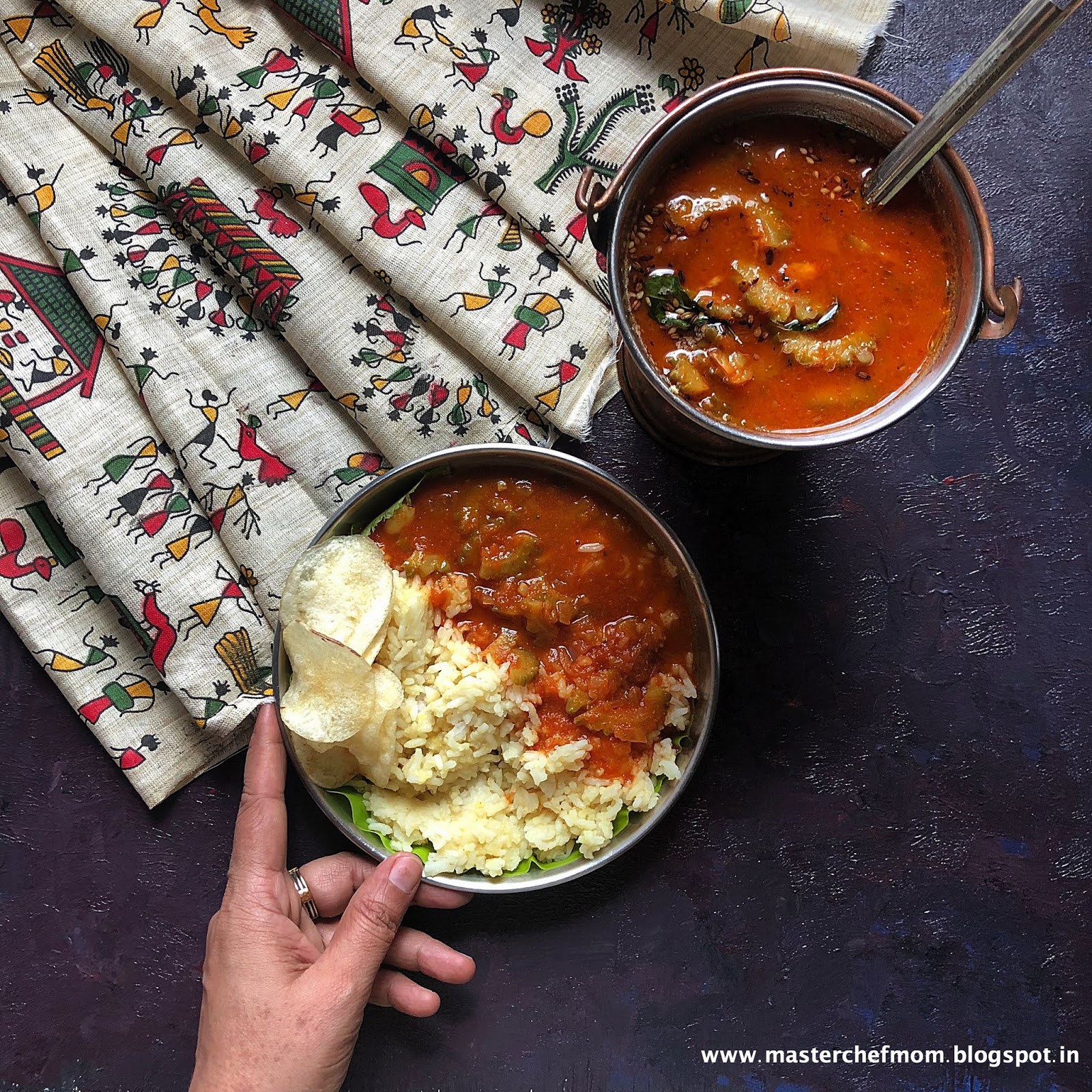 MASTERCHEFMOM: Pavakkai Gothsu | Bitter Gourd Curry Recipe | Gluten ...