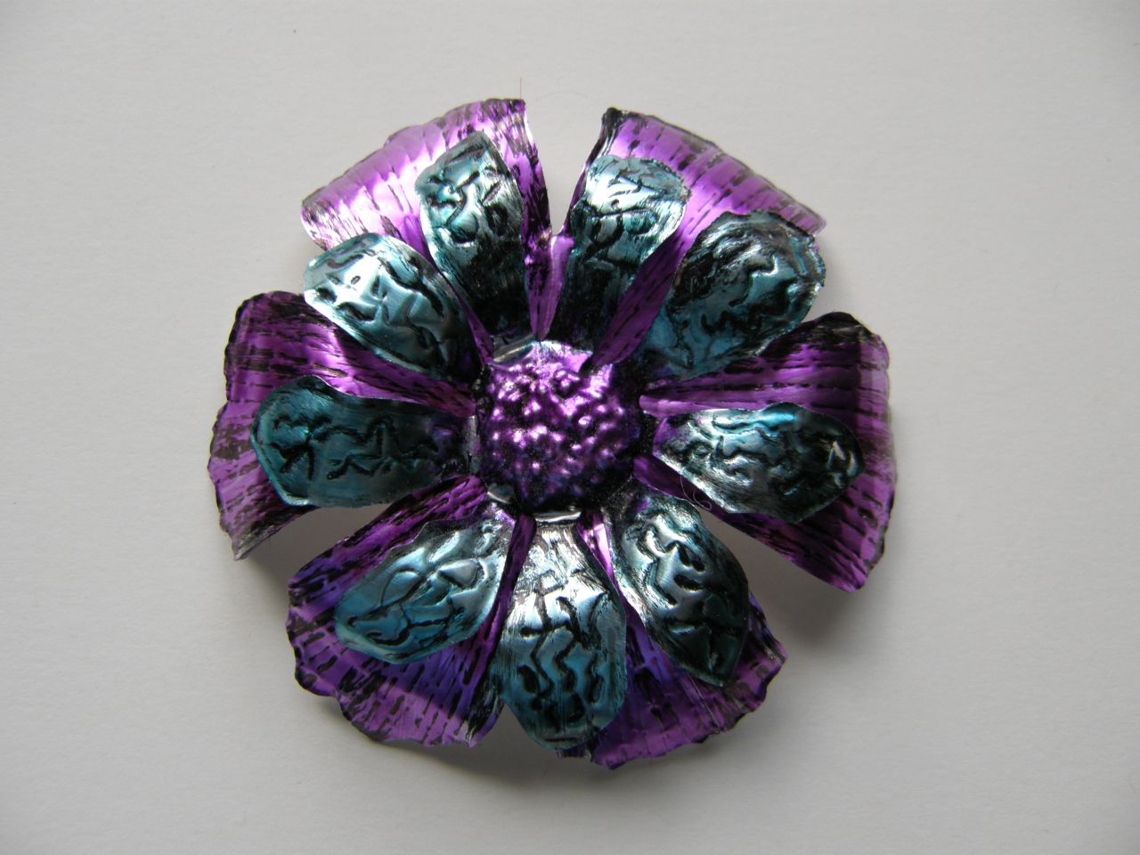 Bits By Nancy: Metal Flowers and Fabric Flowers