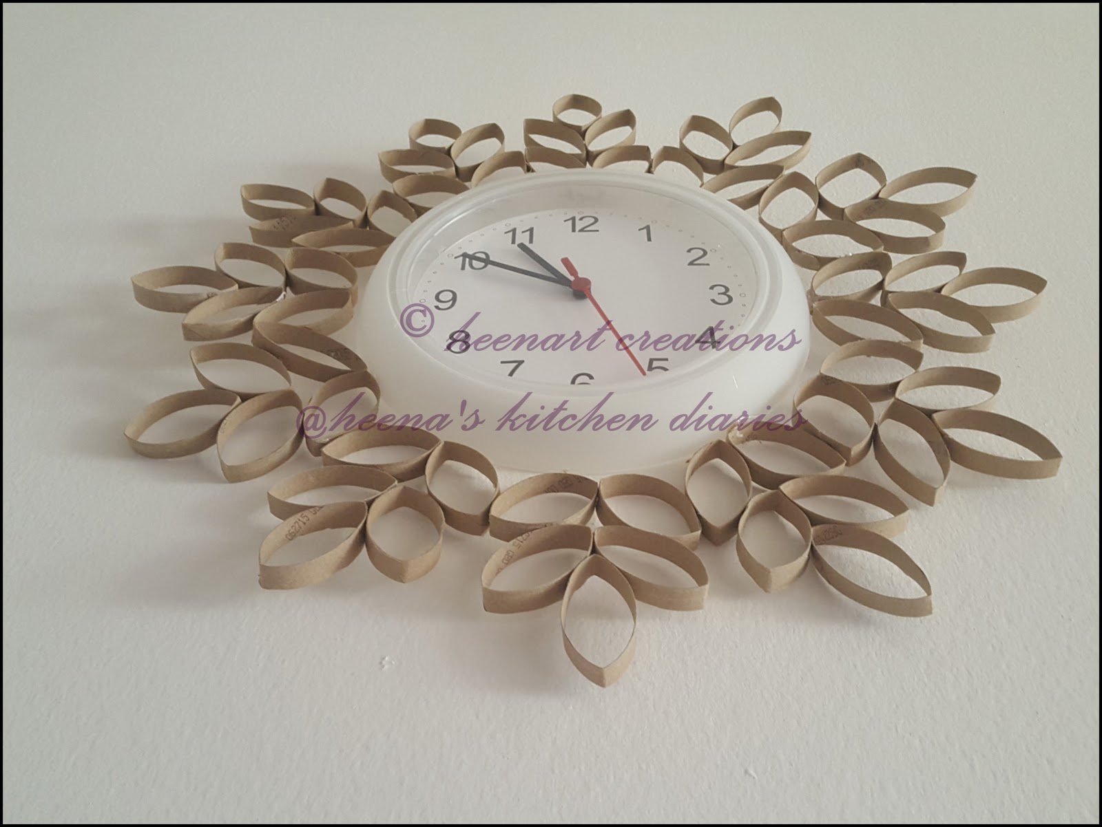 Heena's Kitchen Diaries: Upcycle Wall Clock