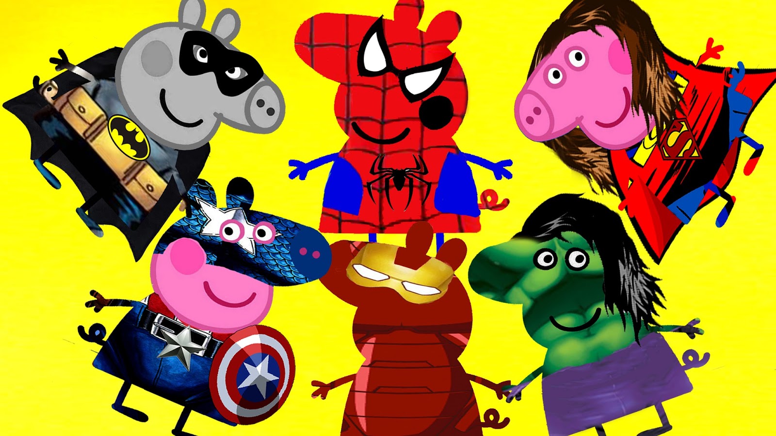 MyFunToys: PEPPA PIG Transforms into Superheroes PEPPA PIG La Familia ...