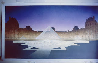 Beyond Architectural Illustration: Airbrush Demo - I M Pei's Louvre