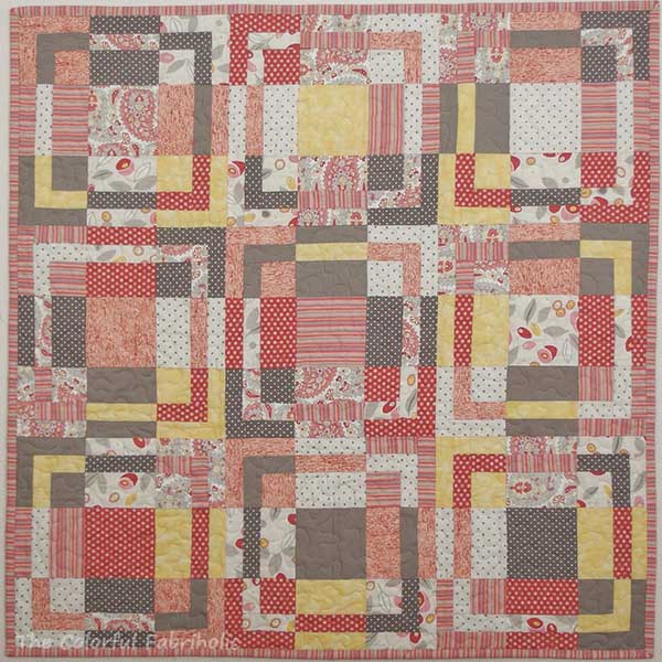 The Colorful Fabriholic: Framed Nine Patch Tutorial Part 1