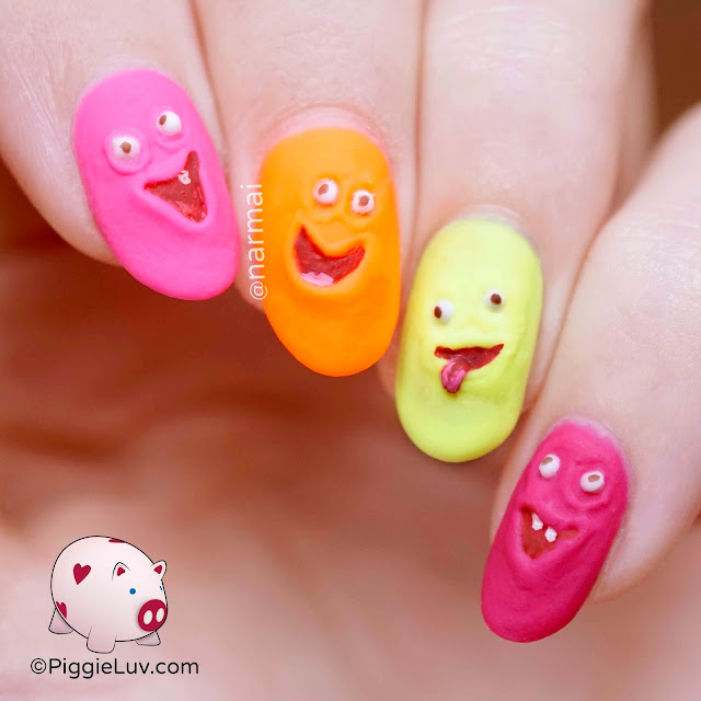 Funny faces nail art | Nailart Polish