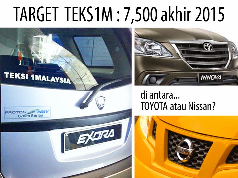 in deep tots: SAMADA TOYOTA ATAU NISSAN BAKAL GANTI TEKS1M PROTON EXORA