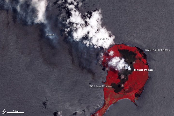 SA Weather and Disaster Observation Service: Plume from Mount Pagan