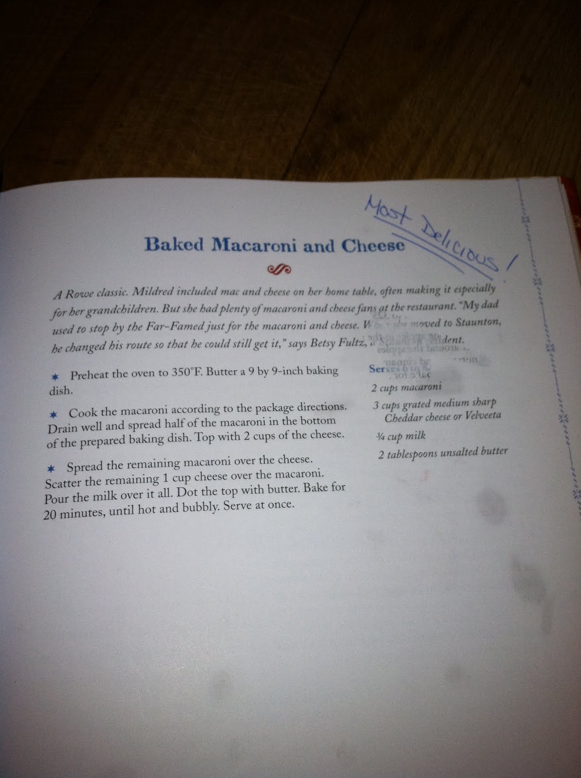 Most Delicious: Mrs. Rowe