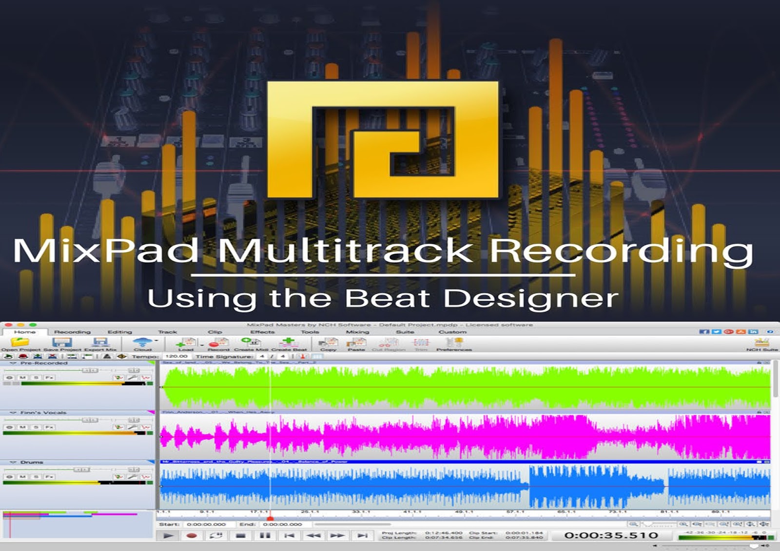 Phetz DT DarkTown: MixPad Multitrack Recording Software for Windows