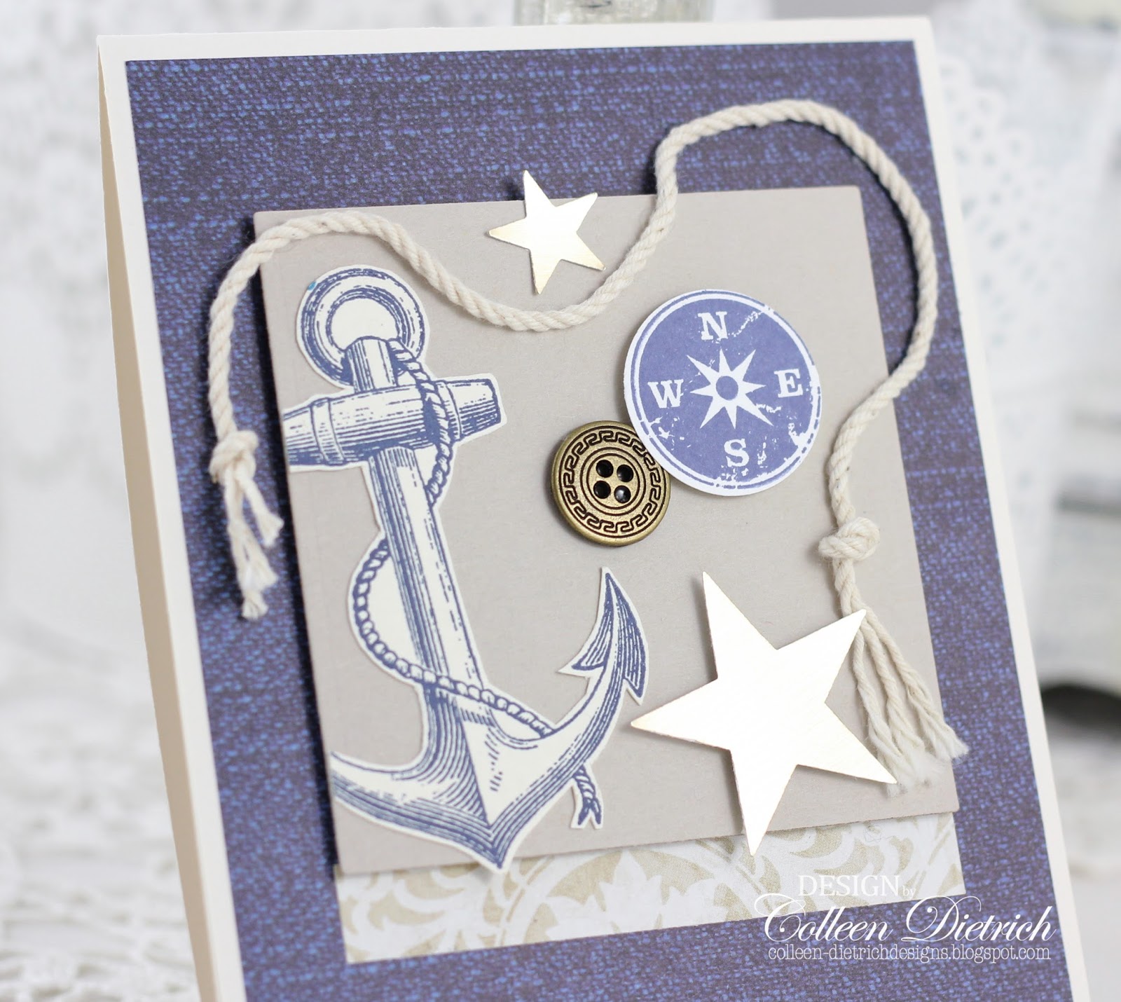 A nautical card for my love | Colleen Dietrich Designs