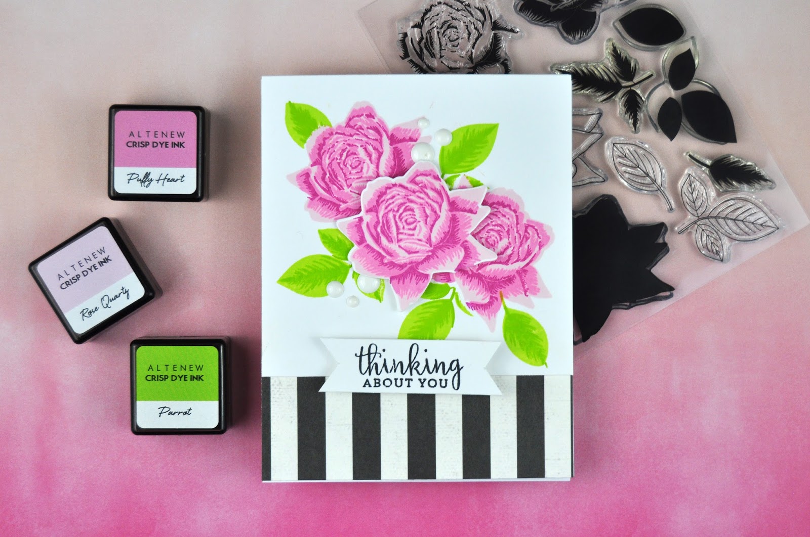 Altenew: Bold Blossom Stamped Card | Jen Gallacher