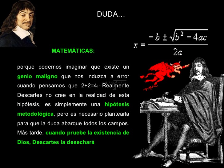 FILOSOFÍA: HIPÓTESIS DEL GENIO MALÍGNO