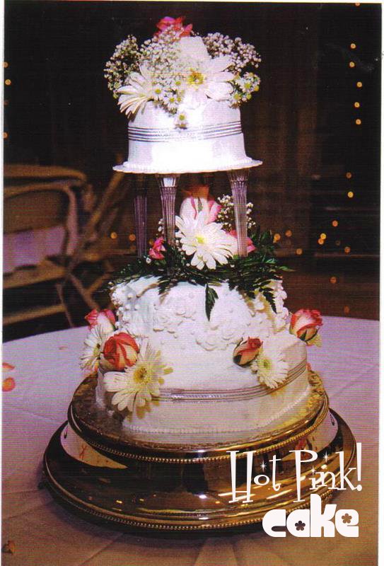 Hot Pink! Cakes: White Octagon Wedding Cake