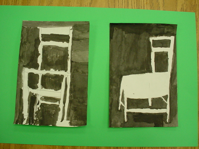 Mrs. Knight's Smartest Artists: pen & ink chair drawings, 5th grade