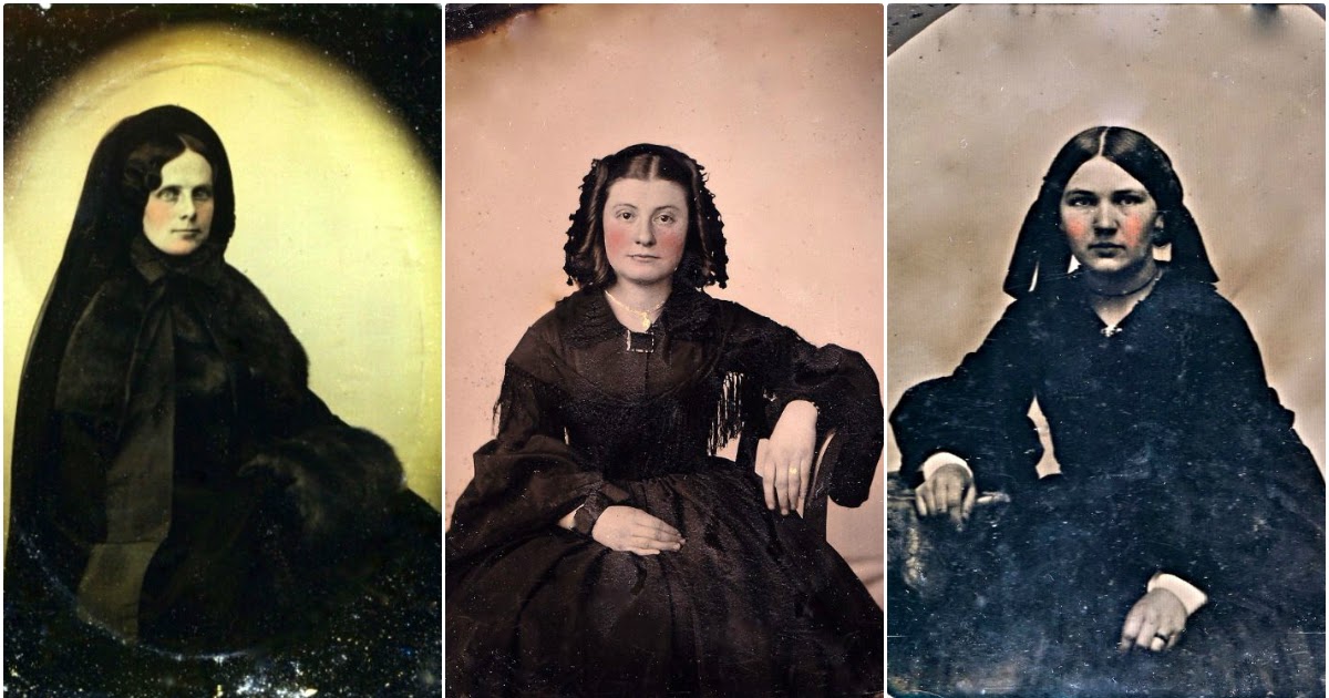 Victorian Widows: Graceful Photos of Young Women in Mourning Dresses ...