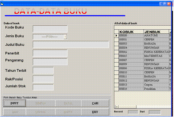 Sistem Informasi Perpustakaan Dengan Bahasa Pemrograman Visual Basic 6.0