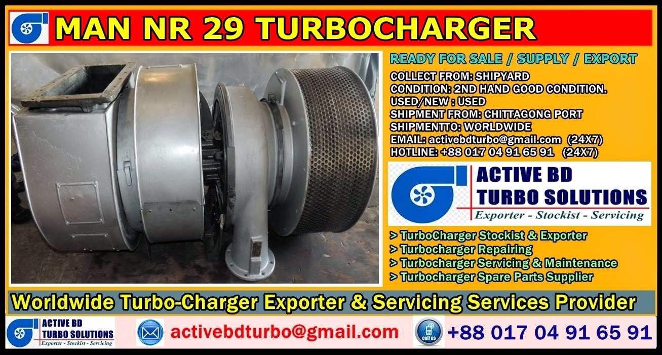 MAN NR 29 TURBOCHARGER - ACTIVE BD TURBO SOLUTIONS