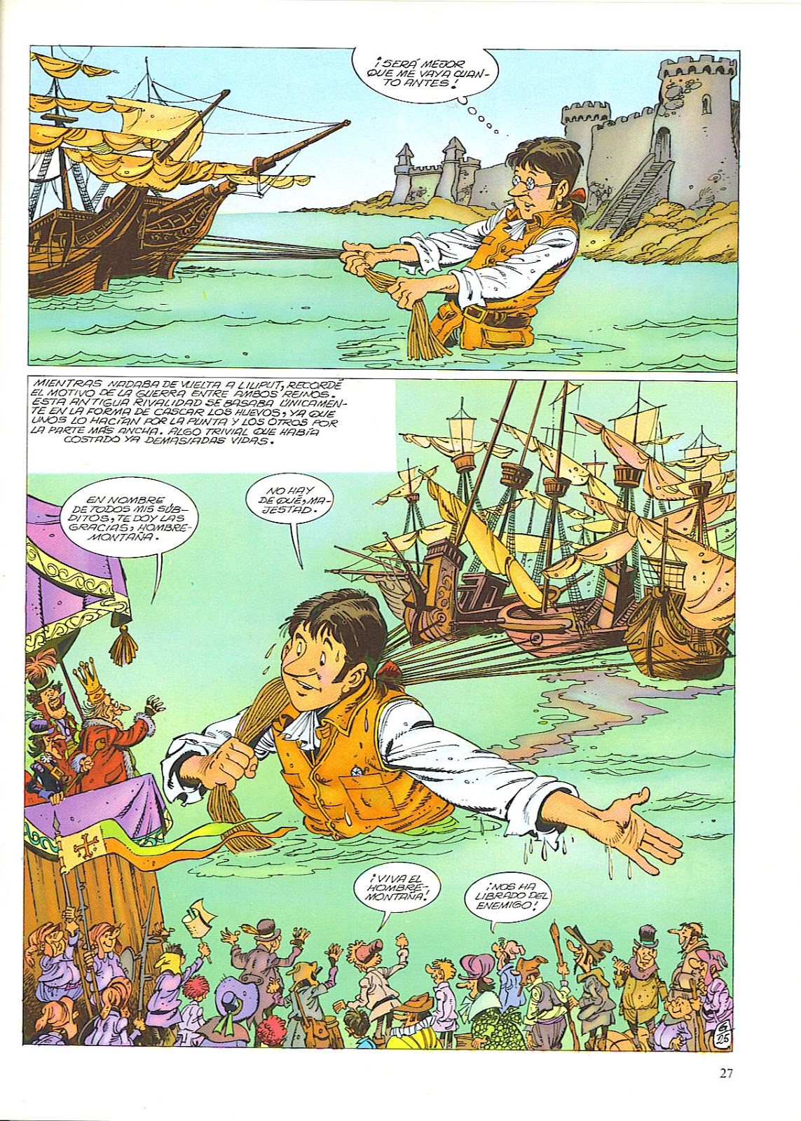 Caleta de cara al mar: HISTORIETA LOS VIAJES DE GULLIVER DE JONATHAN SWIFT X CHIQUI DE LA FUENTE.