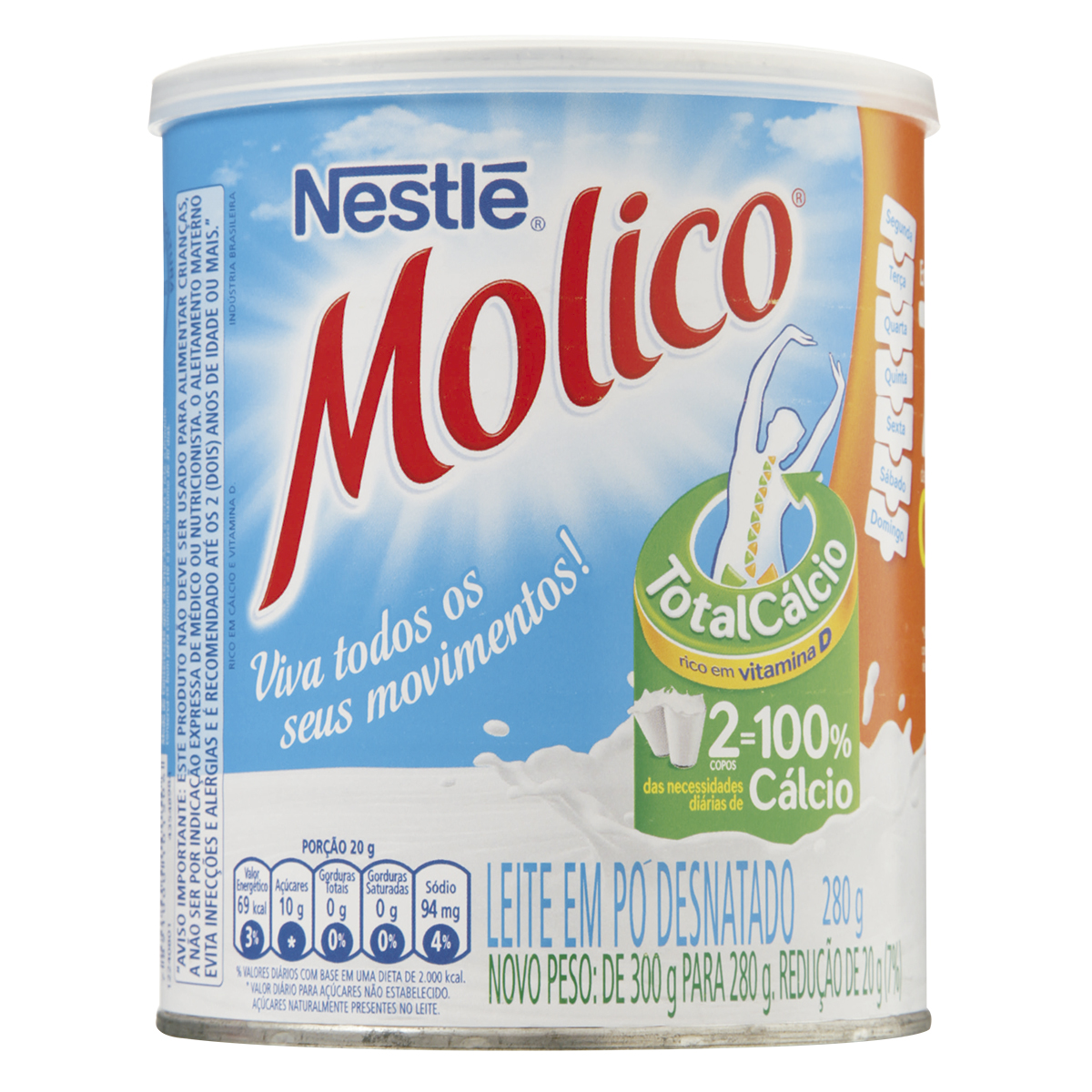 Morena Flor: Leite Desnatado Zero Lactose em Pó