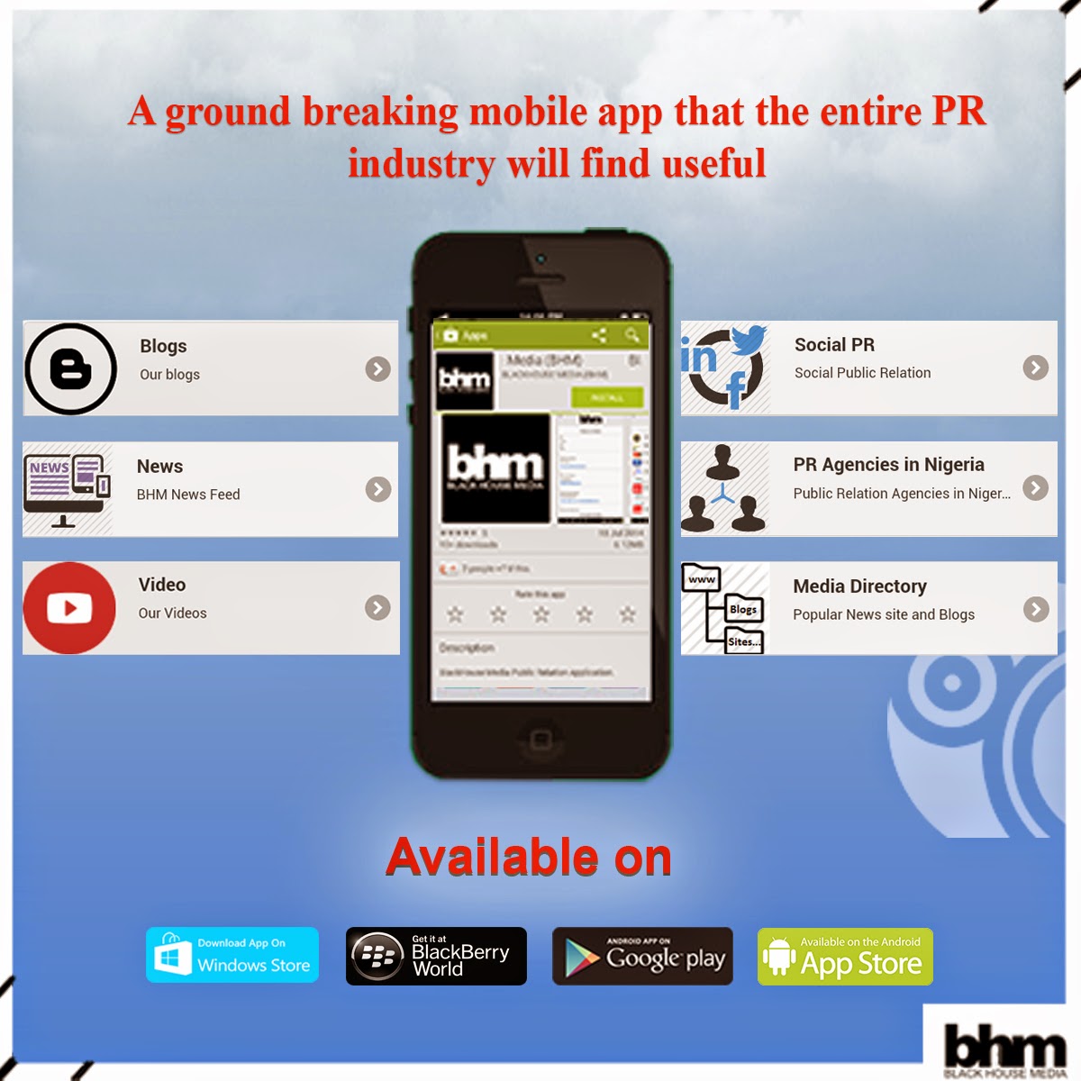 YAW'S BLOG: BLACKHOUSE MEDIA LAUNCHES REVOLUTIONARY PR APP IN NIGERIA