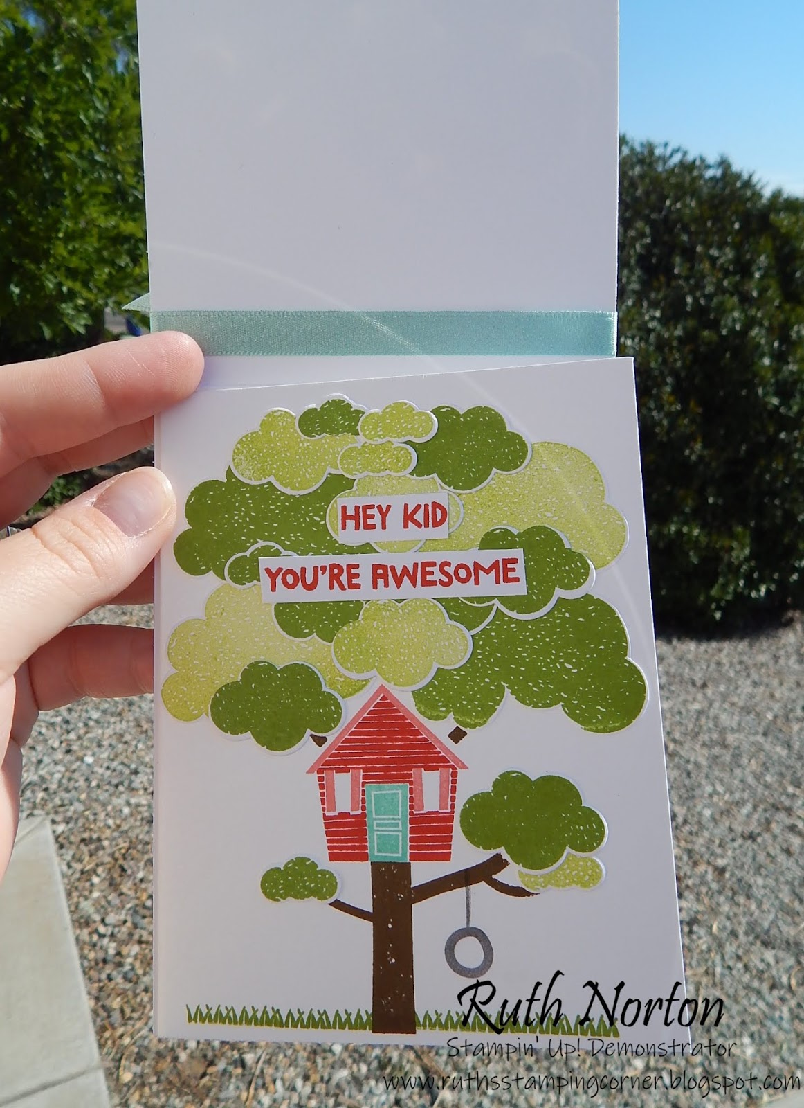 Ruth's Stamping Corner: Treehouse Trifold Card