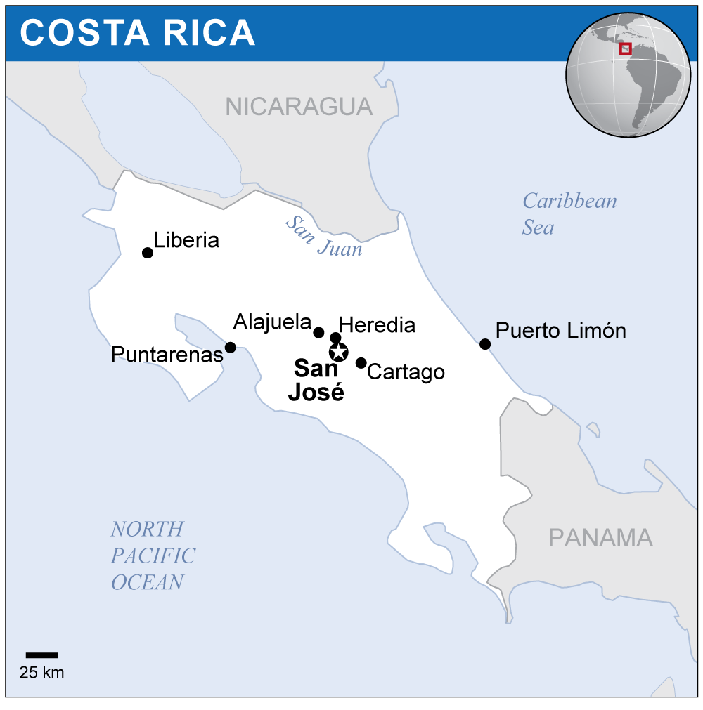 Geography Blog: Map of Costa Rica