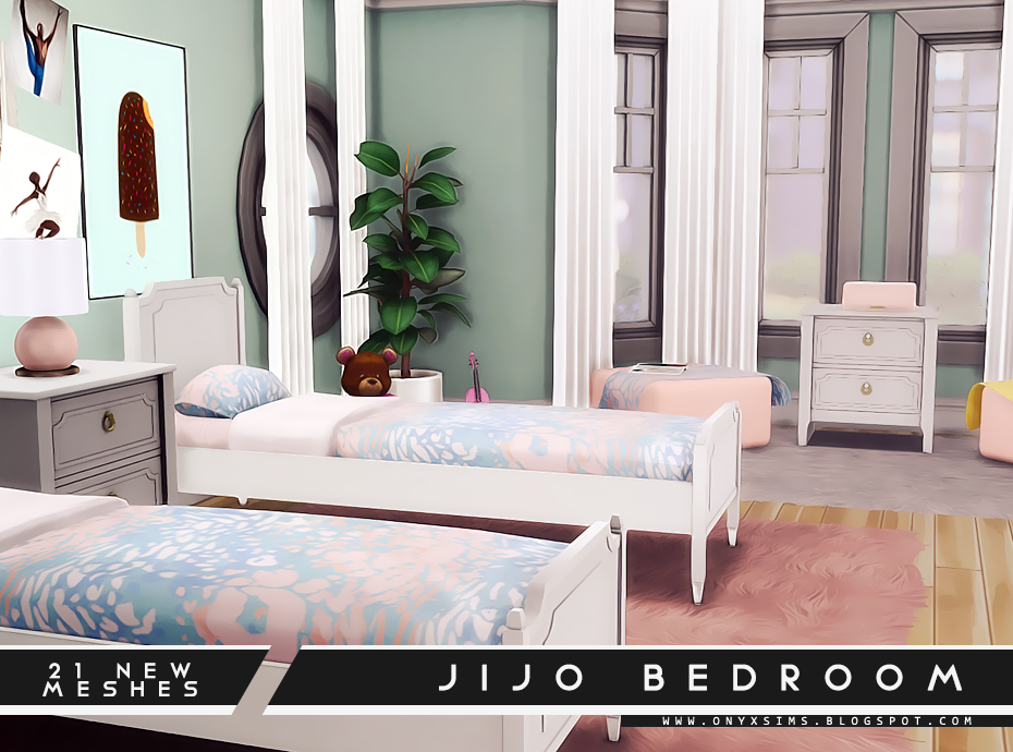 Jijo Bedroom Set - Onyx Sims