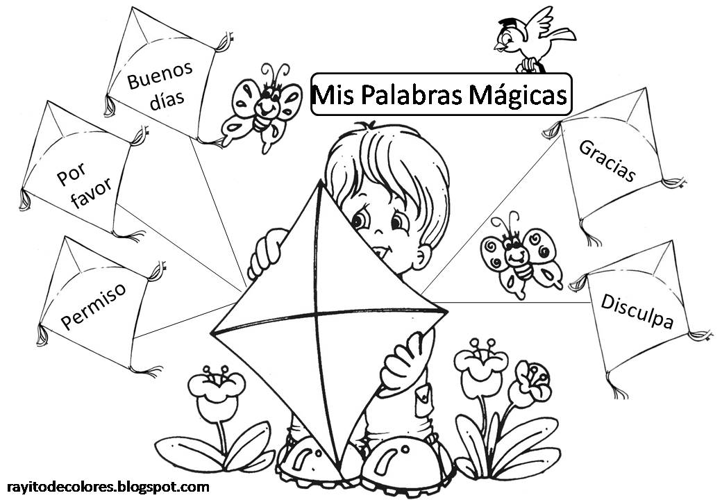 Rayito de Colores: Carteles de Palabras Mágicas