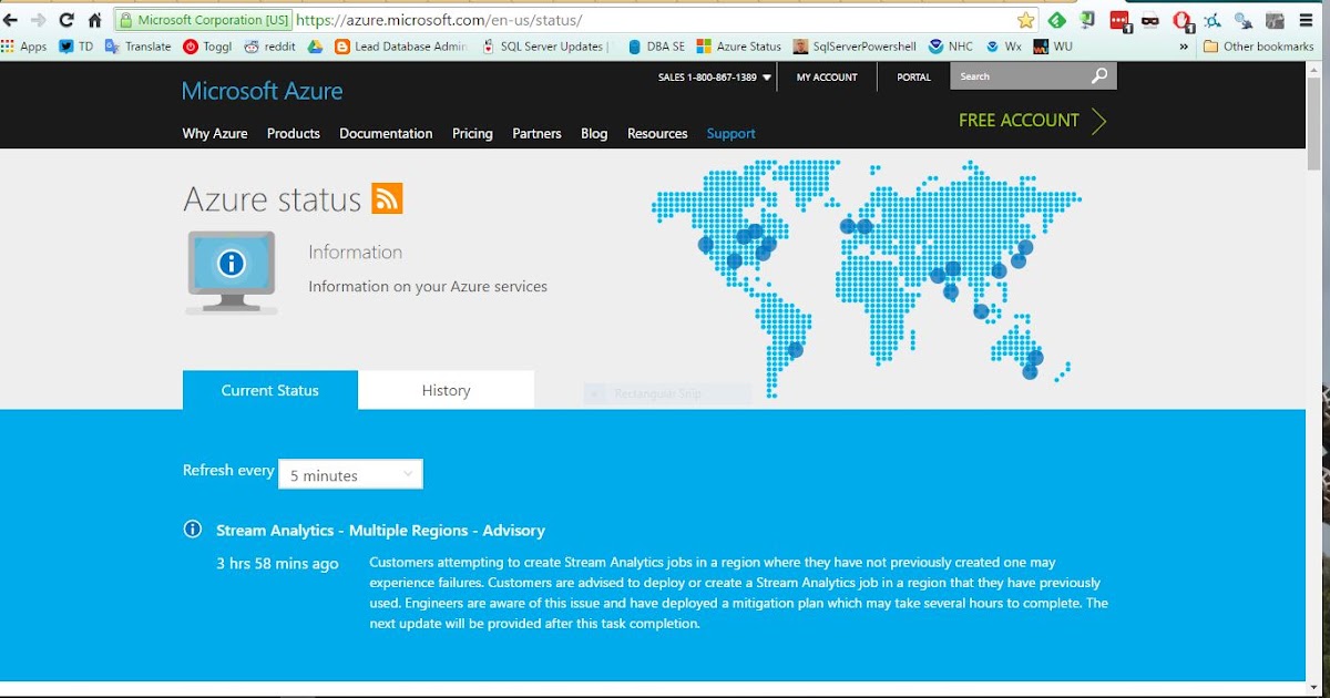 Azure Status Alerts via Outlook Rules