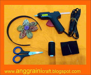 Anggraini craft: tutorial: Bondu cantik dengan hiasan bunga perca