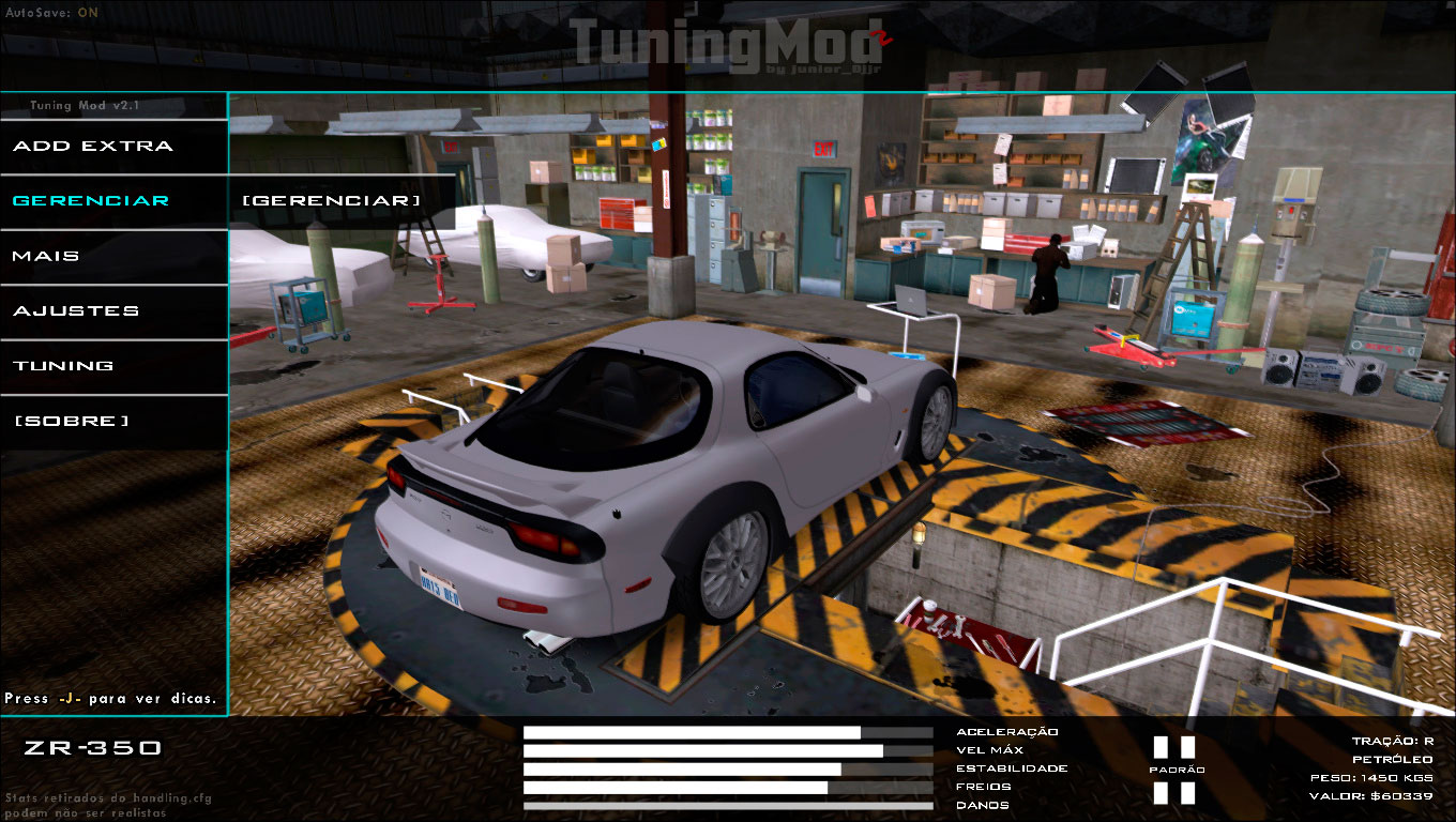 Garagem do GRID 2 para Tuning Mod - Tuning Mod Parts - Peças para ...