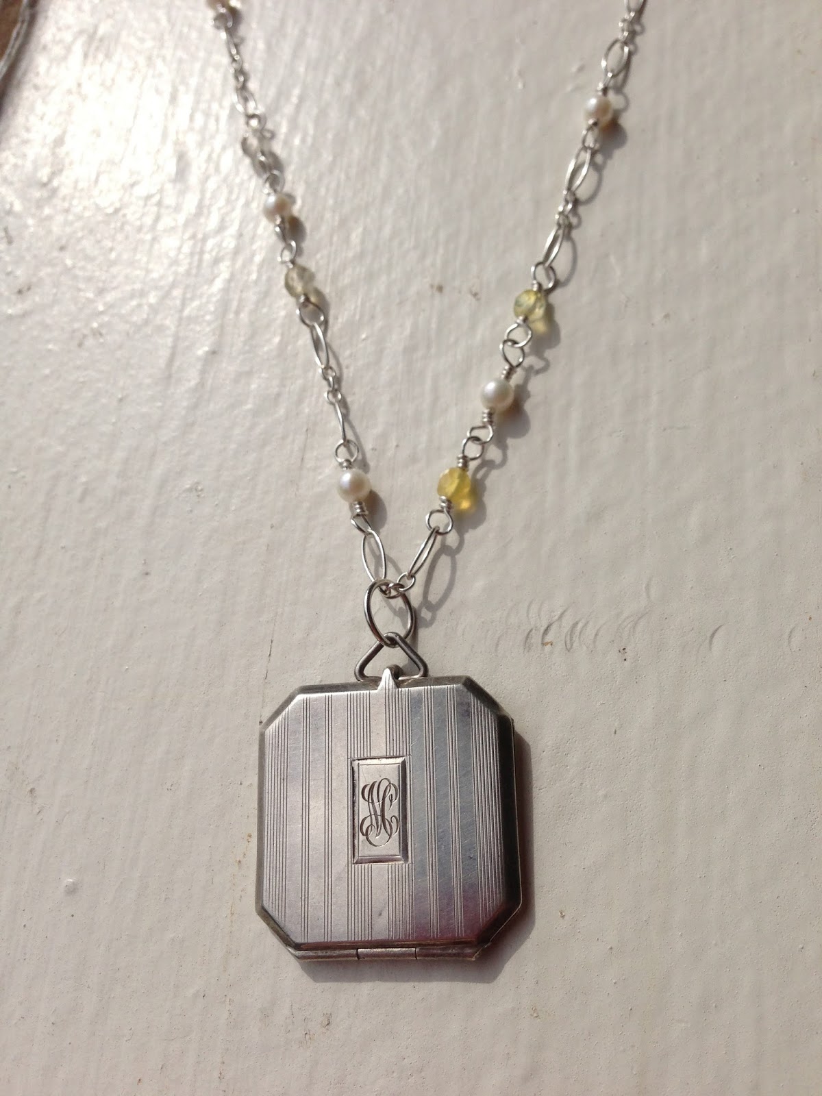 MemoryStation: Antique Art Deco Square Sterling Silver Locket, World ...