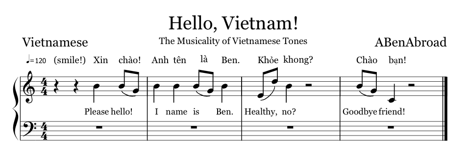 A Ben Abroad: The Musicality of Vietnamese Tones