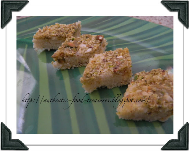 Preethi's online cookbook: Coconut burfi