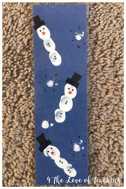 Snowman Bookmark - For the Love of Teaching
