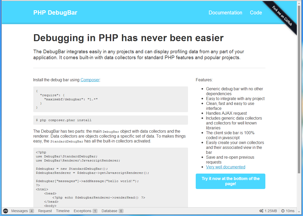 Php Debugbar 輕鬆為幫您除錯!(debugging In Php Has Never Been Easier)