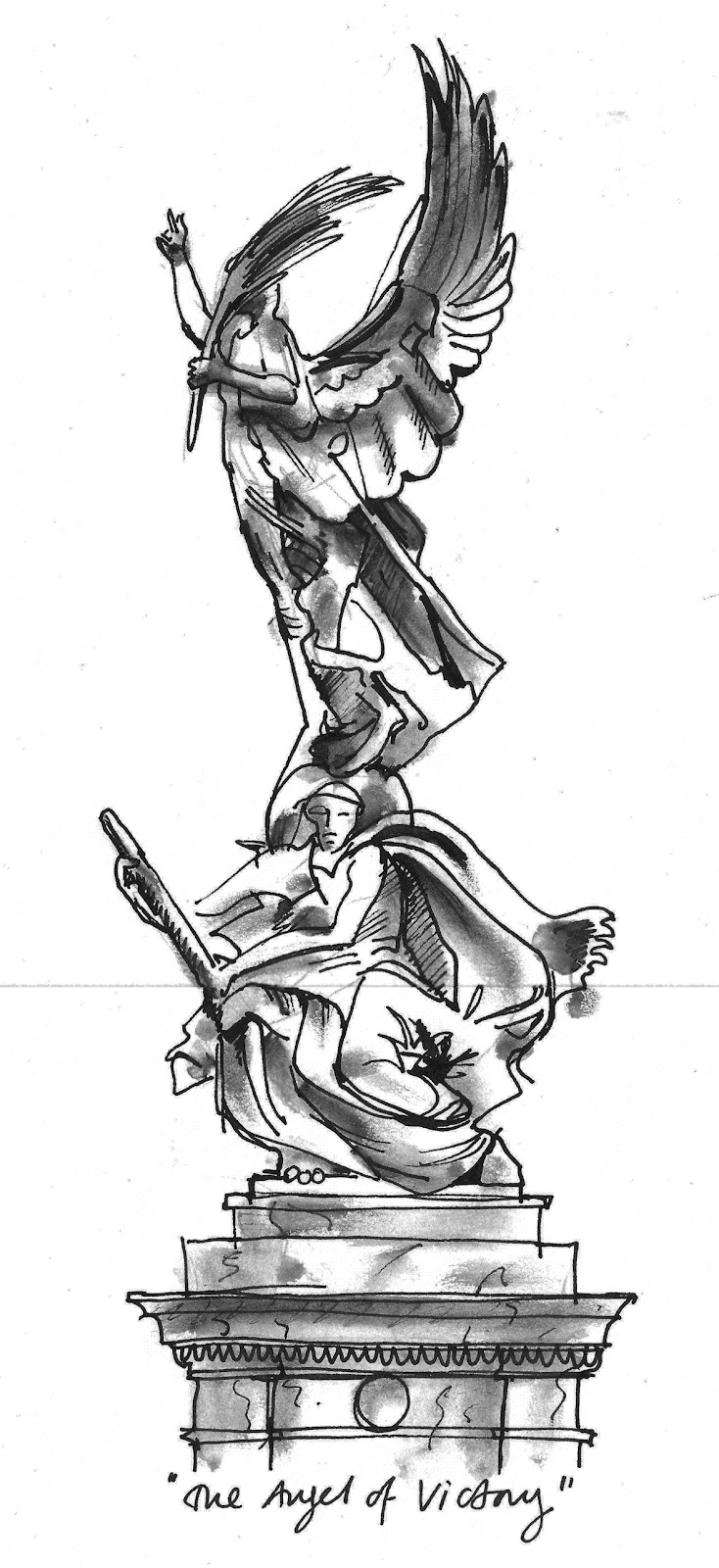 lineandwash: 'Angel of Victory'