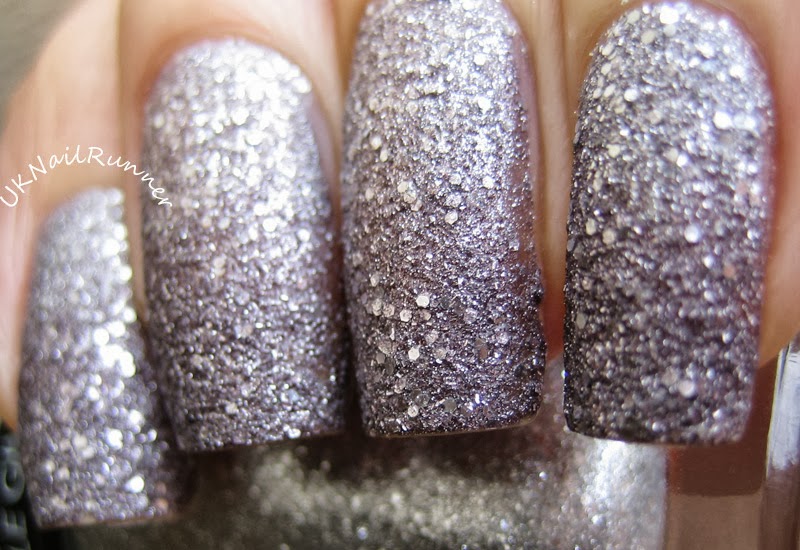 UKNailRunner: Gosh Frosted Sand - Silver & Purple