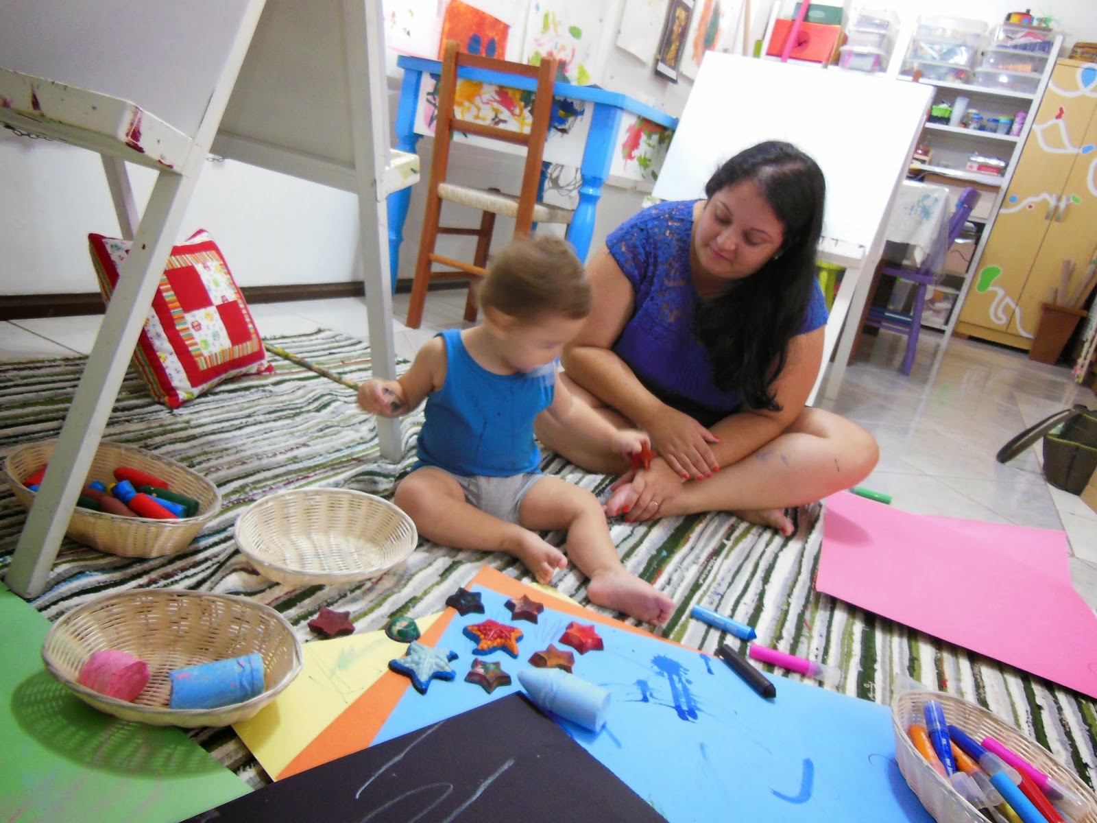 MIRABOLANDO: MAIS UMA OFICINA DE ARTE COM BEBÊS!