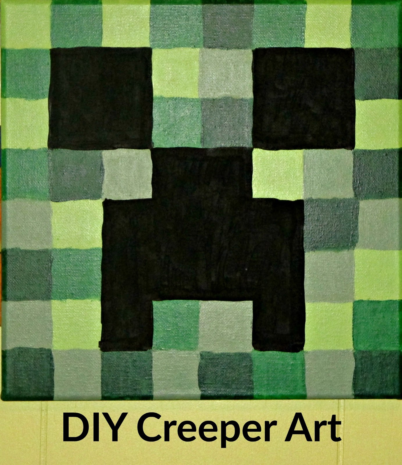 A DIY Day: Minecraft Creeper Canvas