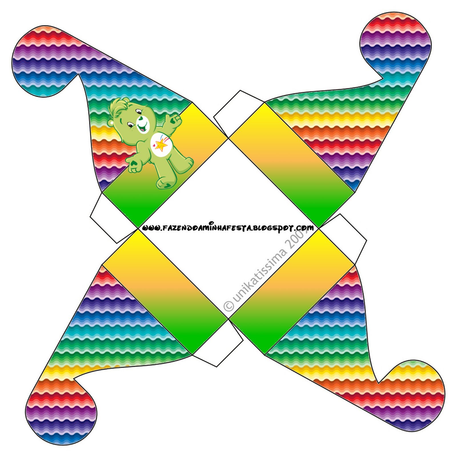 Care Bears with Rainbow : Free Printable Boxes. - Oh My Fiesta! in english