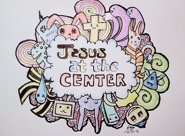 Christian Youth Journal: Doodle Art: Jesus At The Center