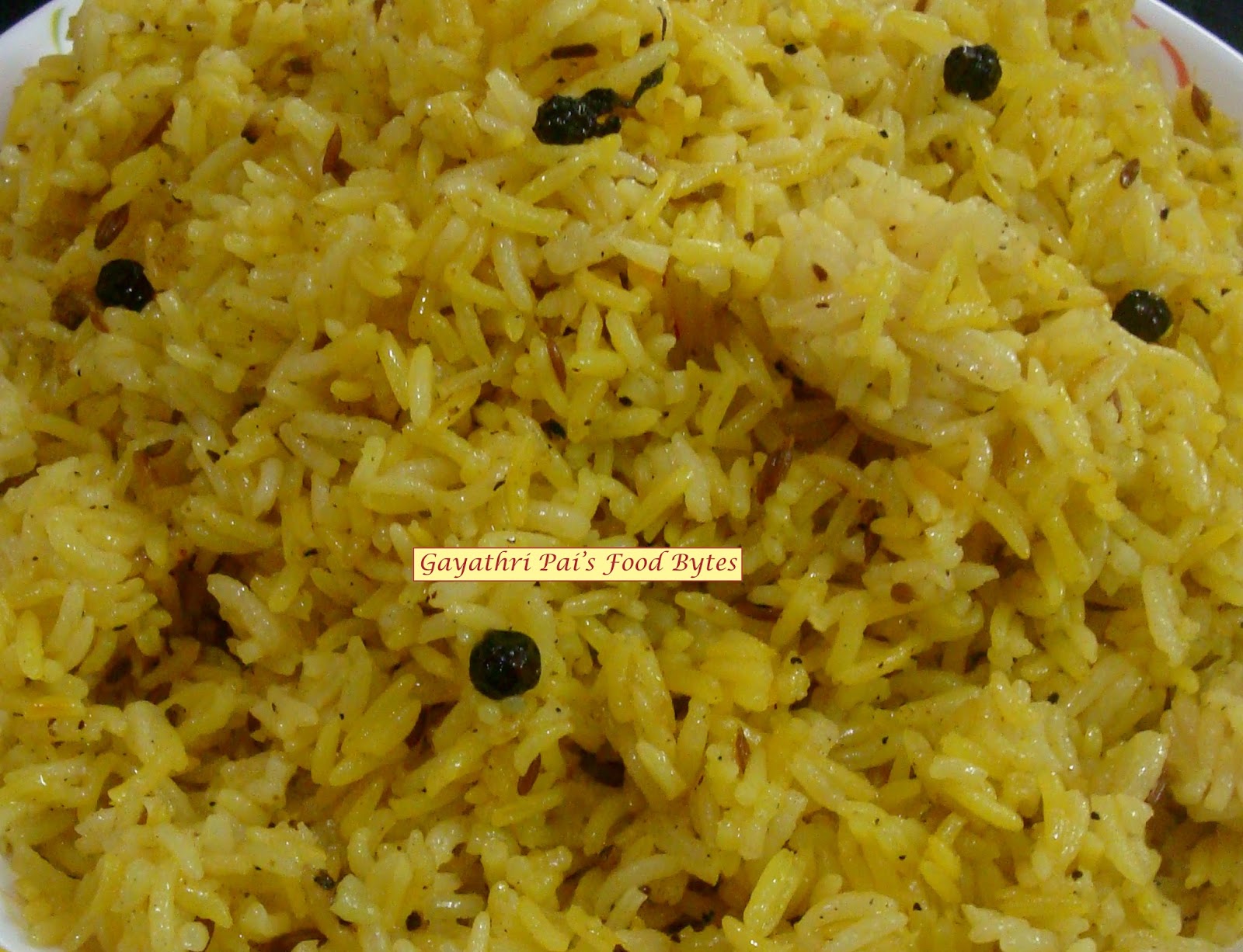 Gayathri Pai's Food Bytes: Spiced Simple Yellow Rice.
