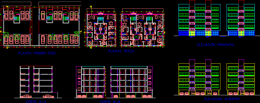 Engineering et Architecture: Les Plans d'un Immeuble d'habitation