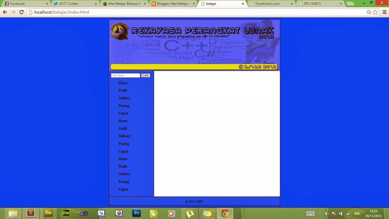MemBuat Kerangka Website Sederhana Dengan Tag HTML 5 & CSS 3 | Reja Exe ...