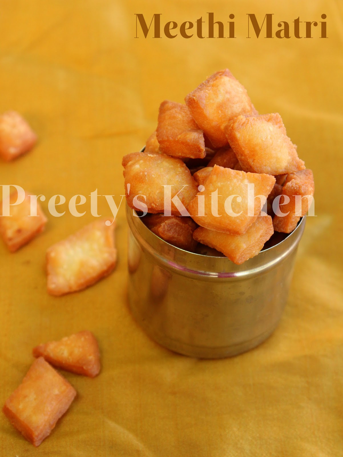 Preety's Kitchen: Meethi Matri / Indian Sweet Snack Crackers ( With ...